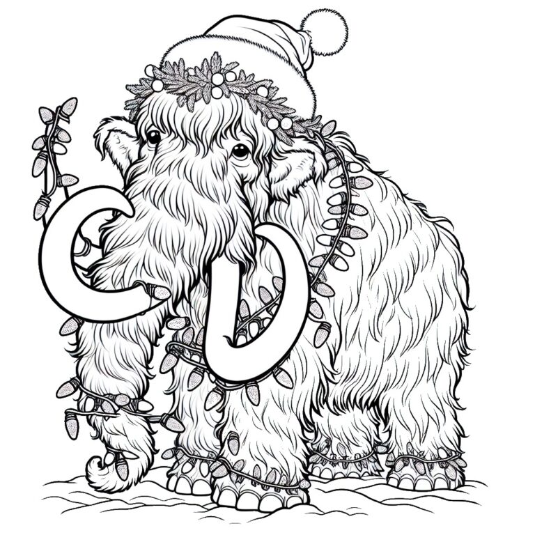 Woolly Mammoth Coloring Pages - GoGo Coloring