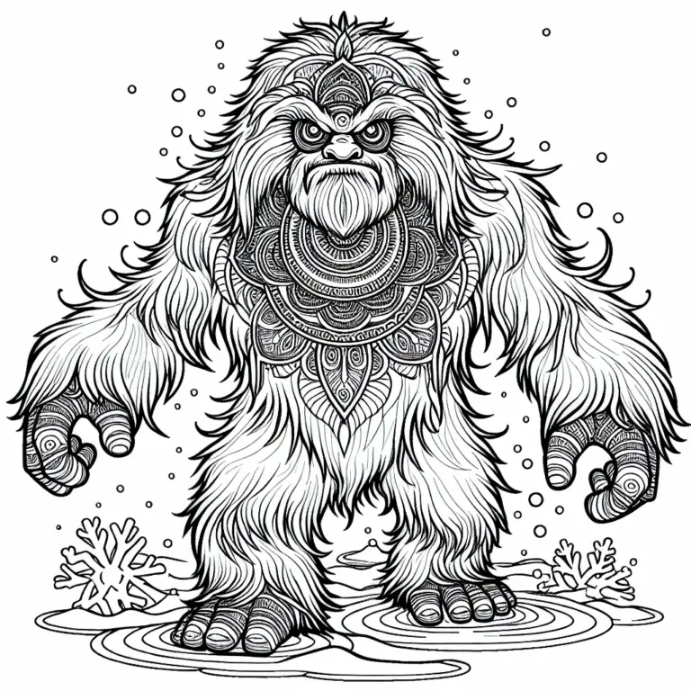 Yeti Coloring Pages - GoGo Coloring