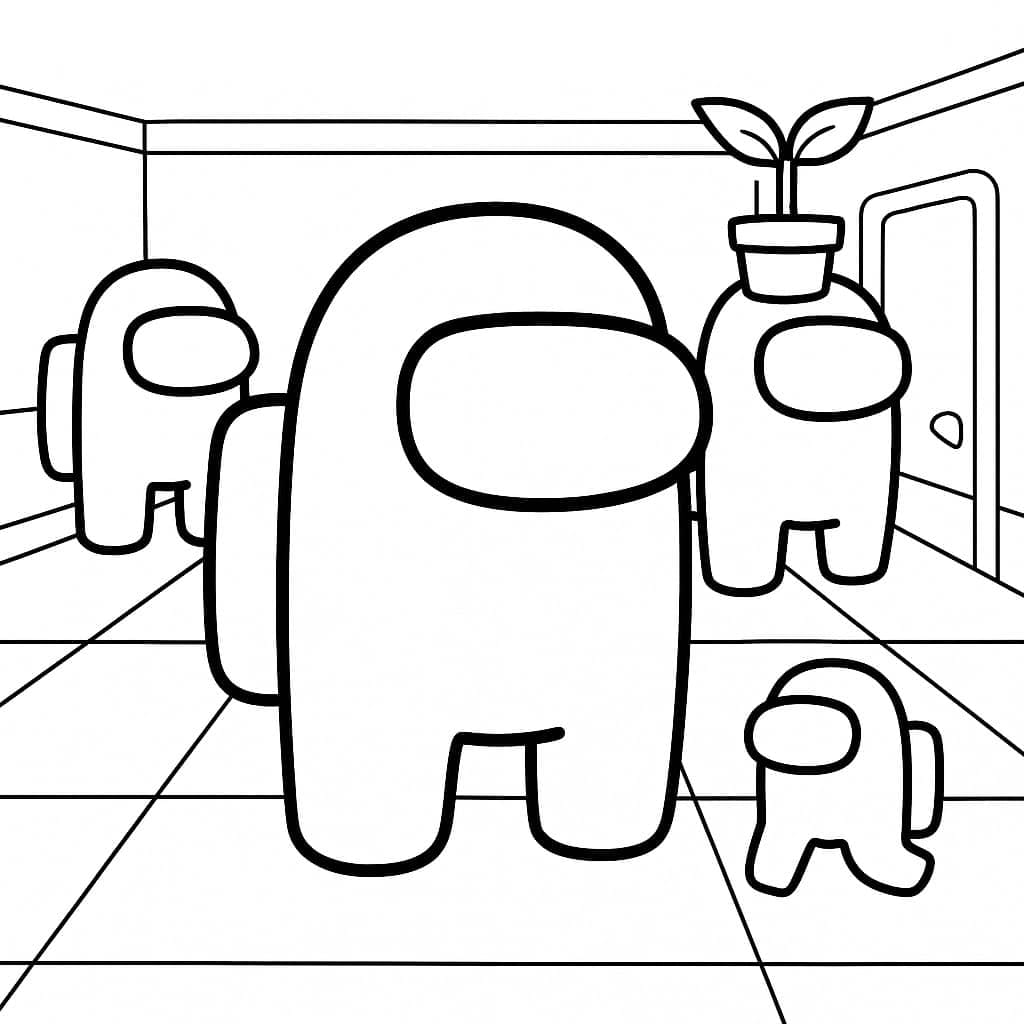 Among Us Coloring Pages - GoGo Coloring