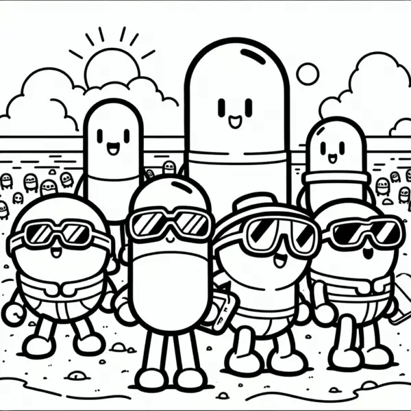 Beach Coloring Pages - GoGo Coloring